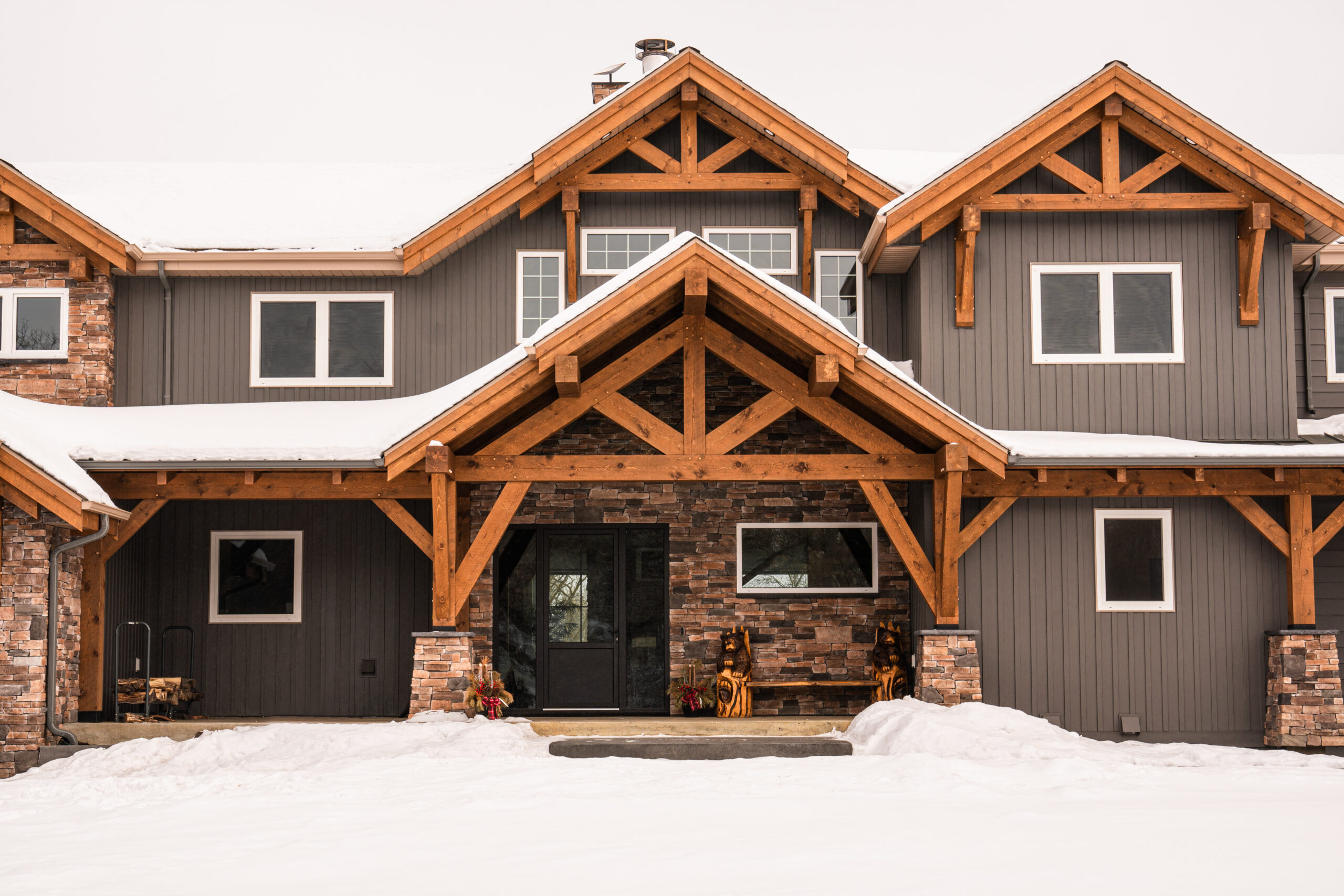Extraordinary Timber Frame — Access Window and Door