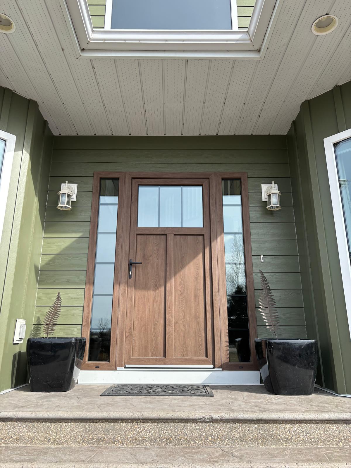 Turner Oak Toffee Entrance Door — Access Window and Door